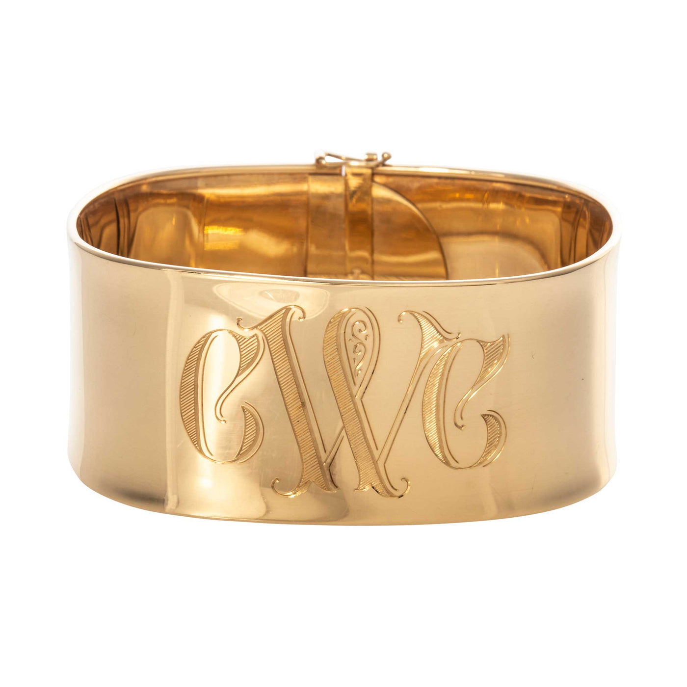 14K Gold Extra Wide Cuff Bangle