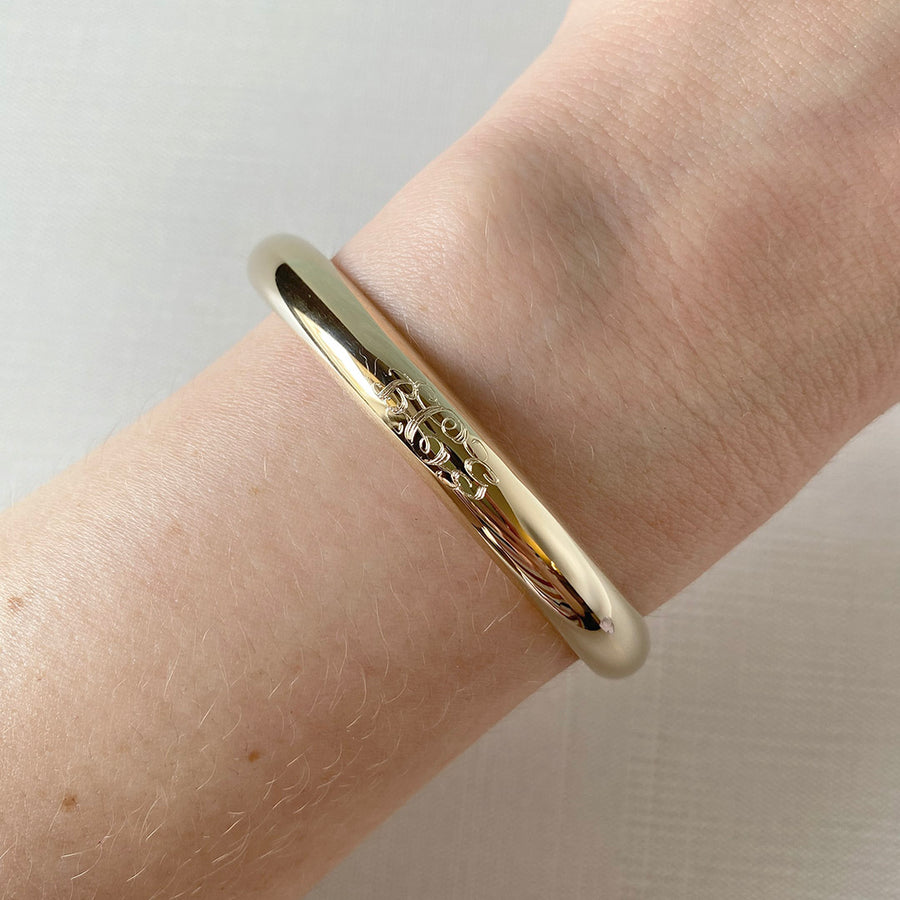 14K Gold-Filled Plain 8mm Bangle