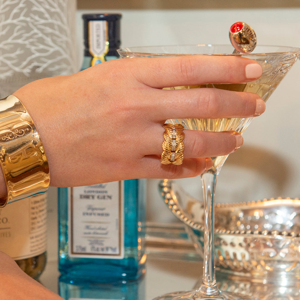 The Club Ring with Diamonds