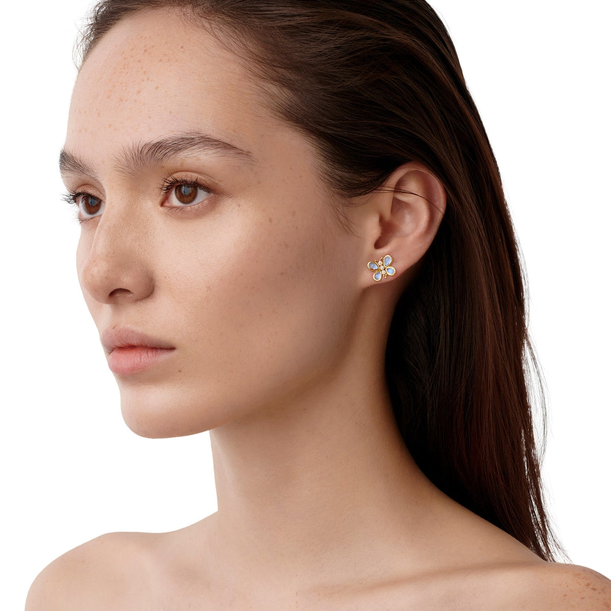 Temple St. Clair Piccola Luna Butterfly Post Earrings