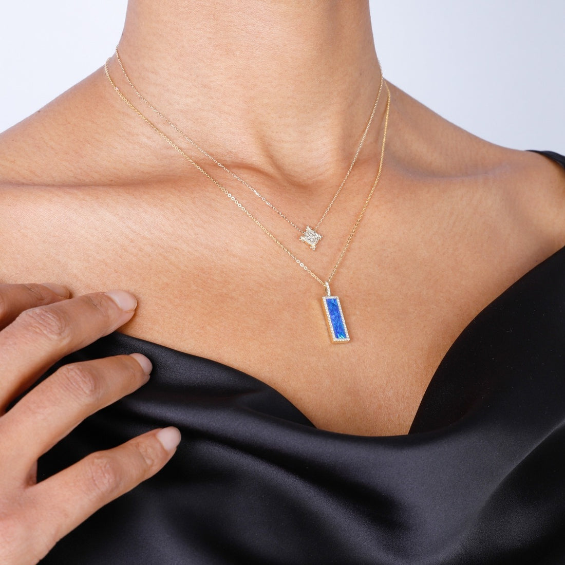 Diamond 14K Yellow Gold Granulation Pendant Necklace