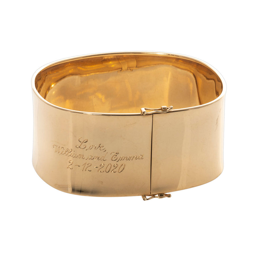 14K Gold Extra Wide Cuff Bangle