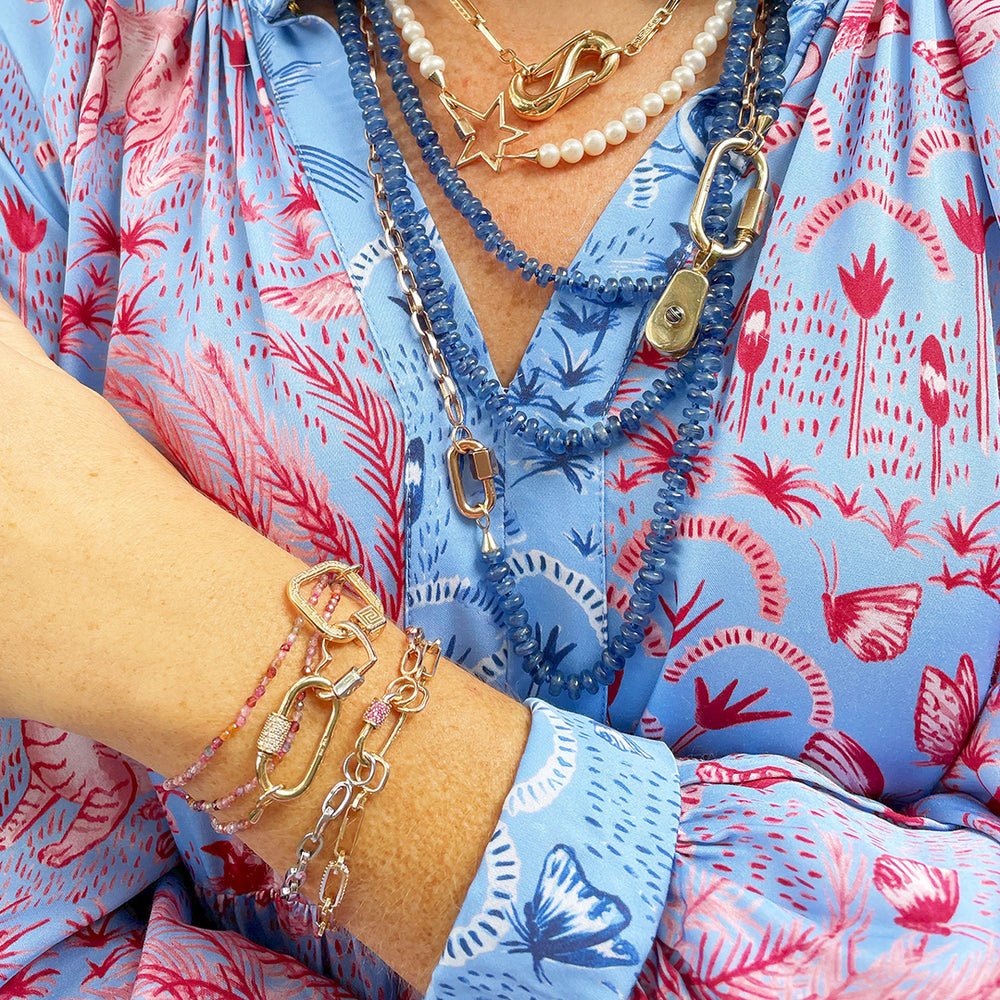 Marla Aaron 14K Gold Meander Lock