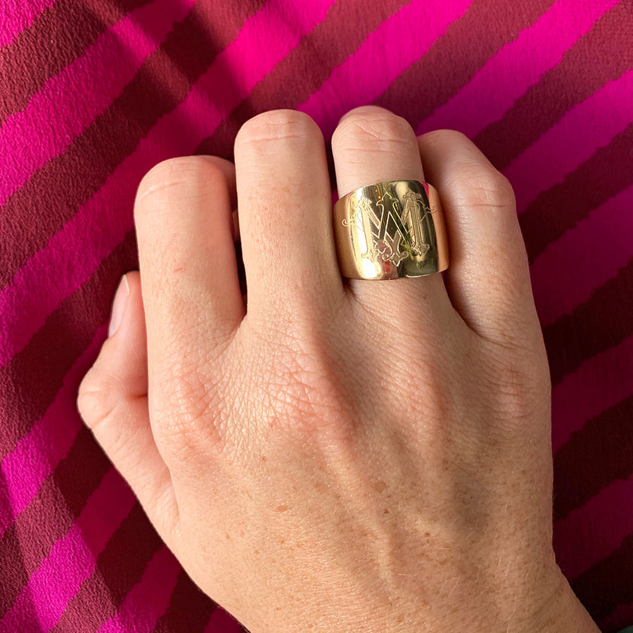 Personalized 14K Gold Cypher Ring