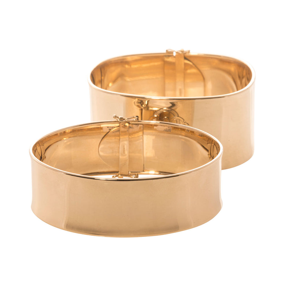 14K Gold Wide Cuff Bangle
